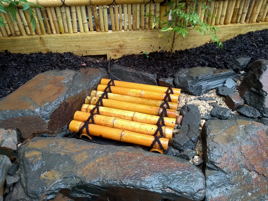 Vermont Japanese garden with stream